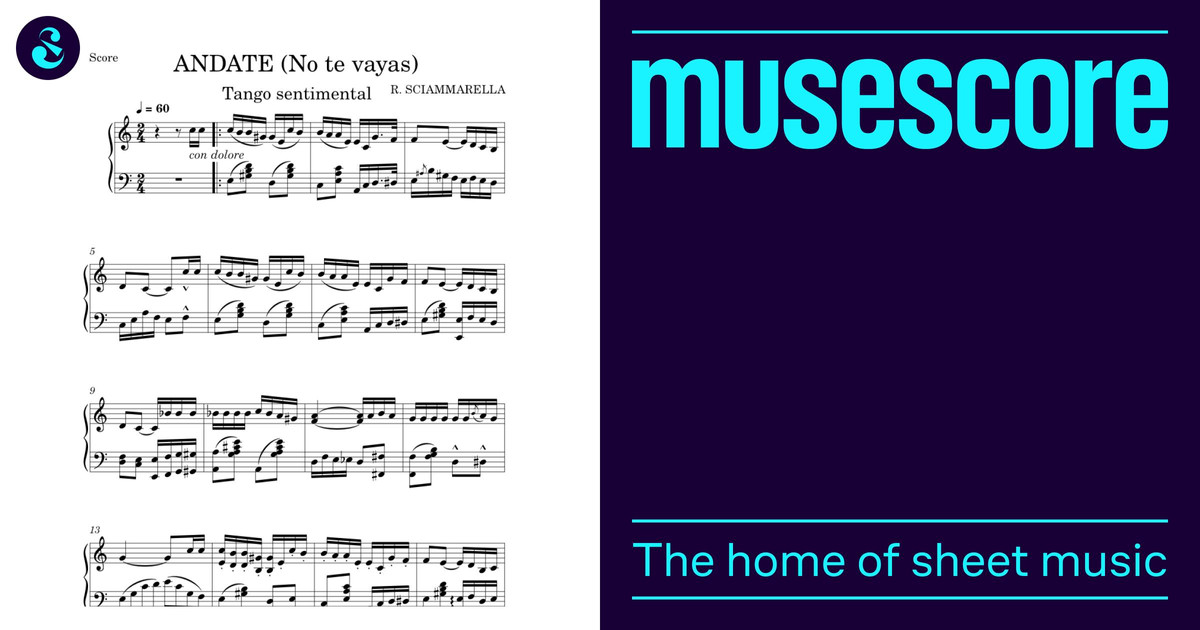 ANDATE Sheet Music for Piano (Solo) | MuseScore.com