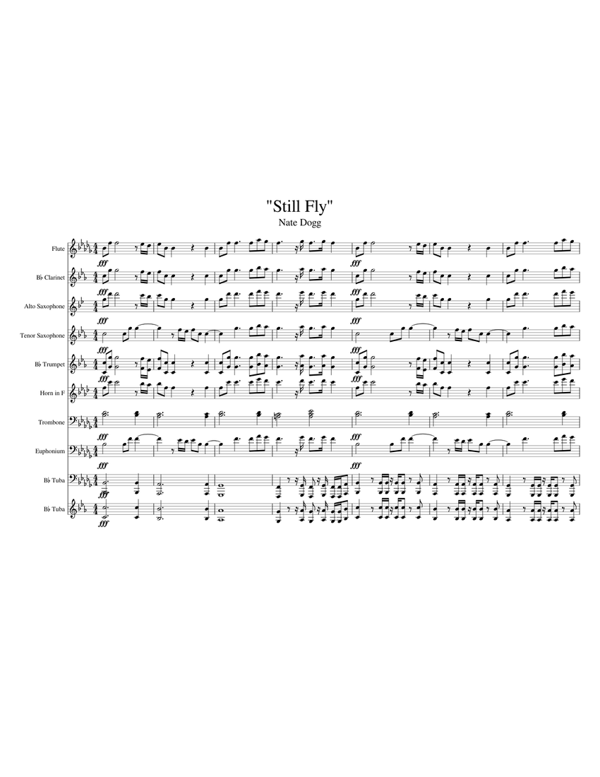 "Still Fly" Sheet music for Trombone, Euphonium, Tuba, Flute & more ...