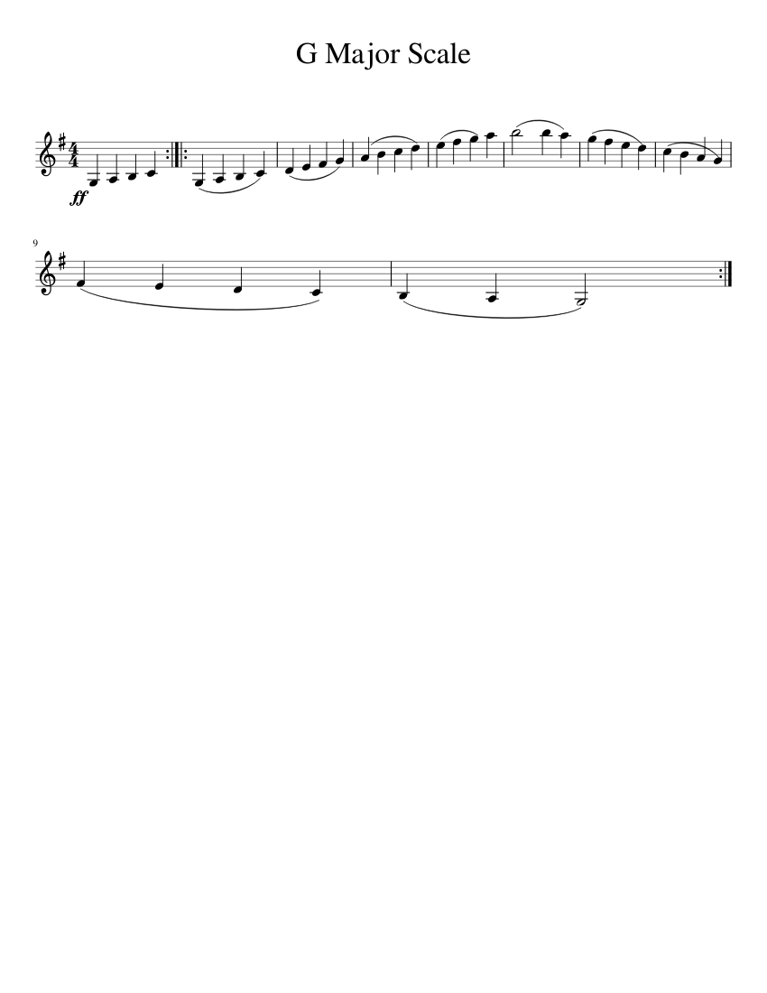 G Major Scale Sheet music for Trumpet in c (Solo) | Musescore.com