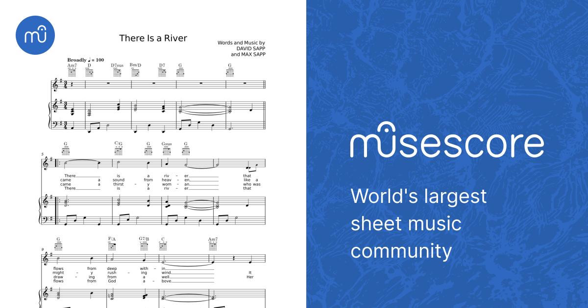 There is a river - David Sapp Sheet Music with Chords for Piano ...