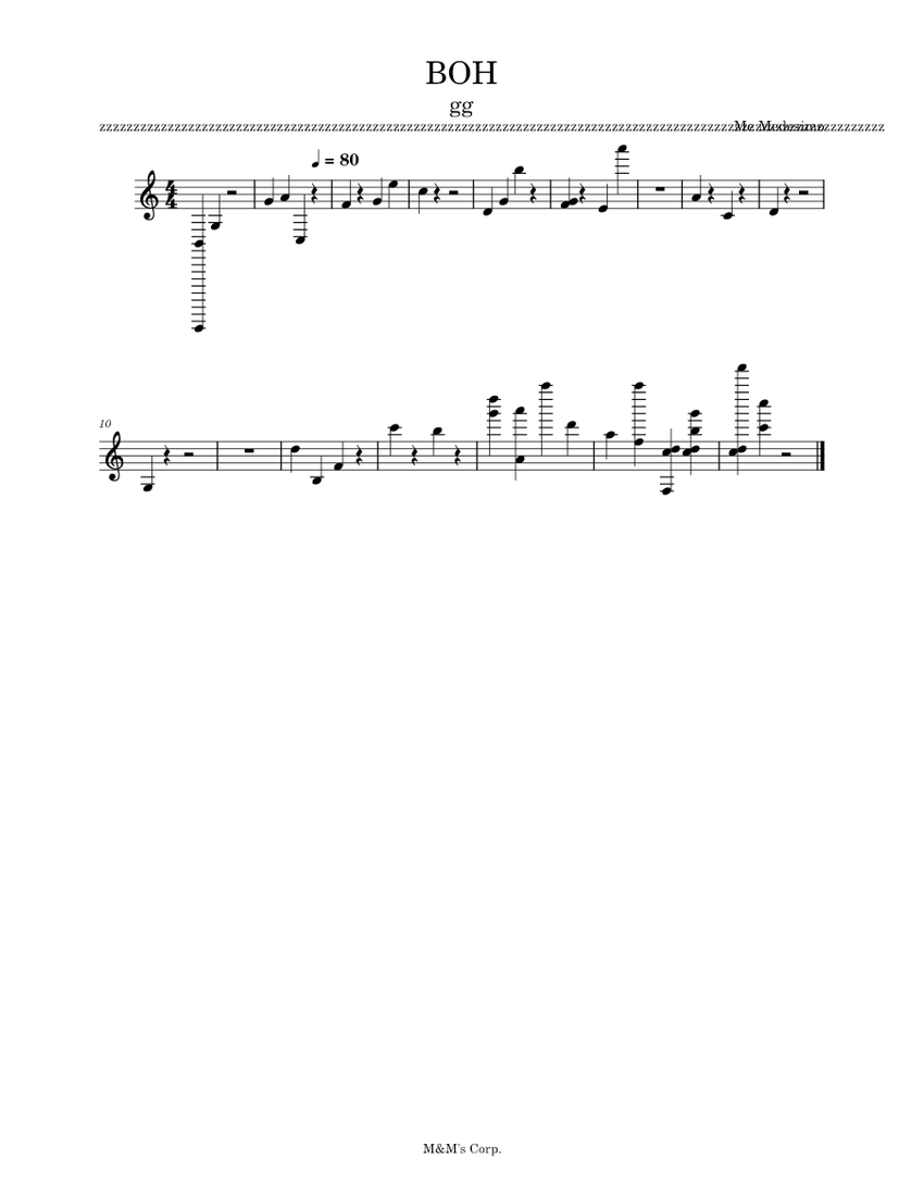 BOH Sheet Music for Violin (Solo) | MuseScore.com