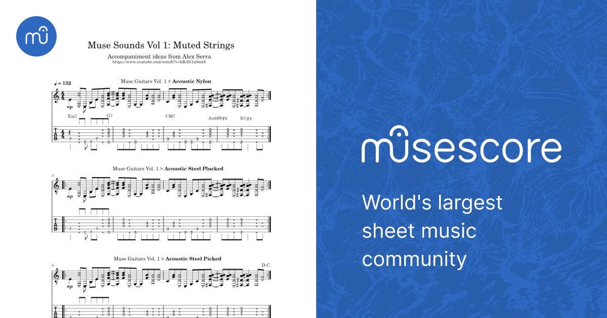 Muted strings with Muse Guitars Vol. 1 - in MS4.2 Sheet Music for ...