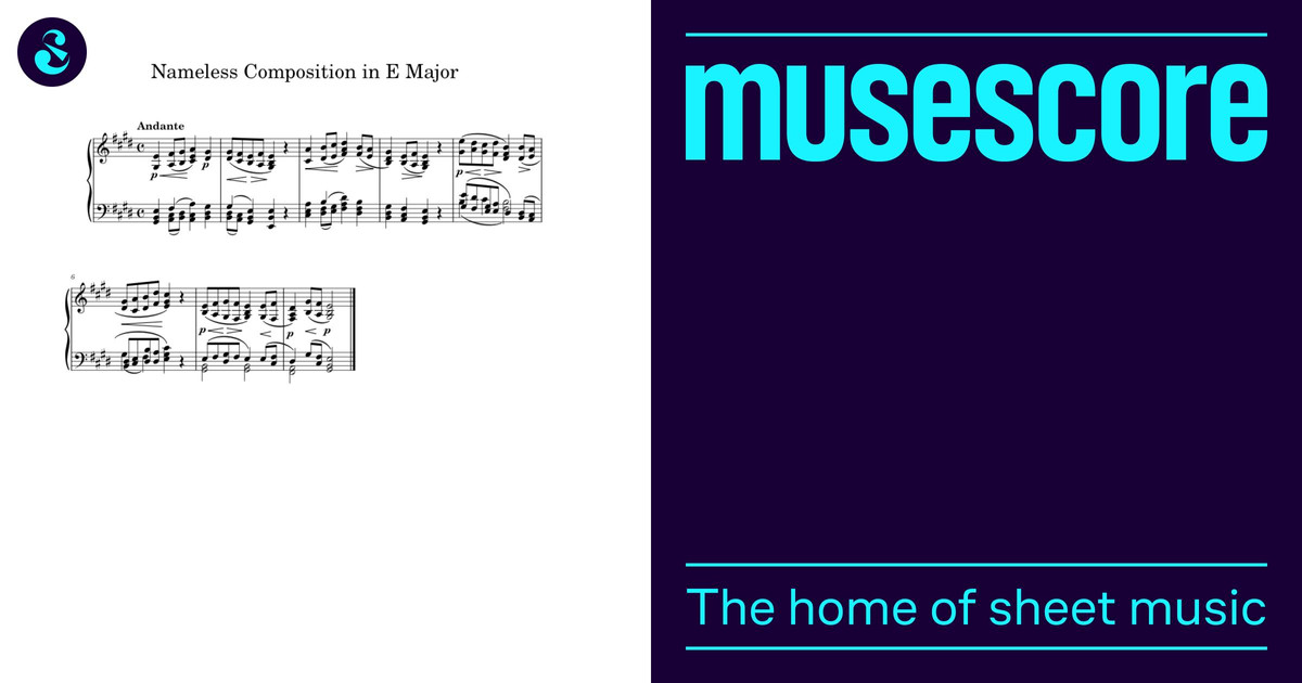 Nameless Composition in E Major – SylvieWylvie . VIVivian Sheet music ...