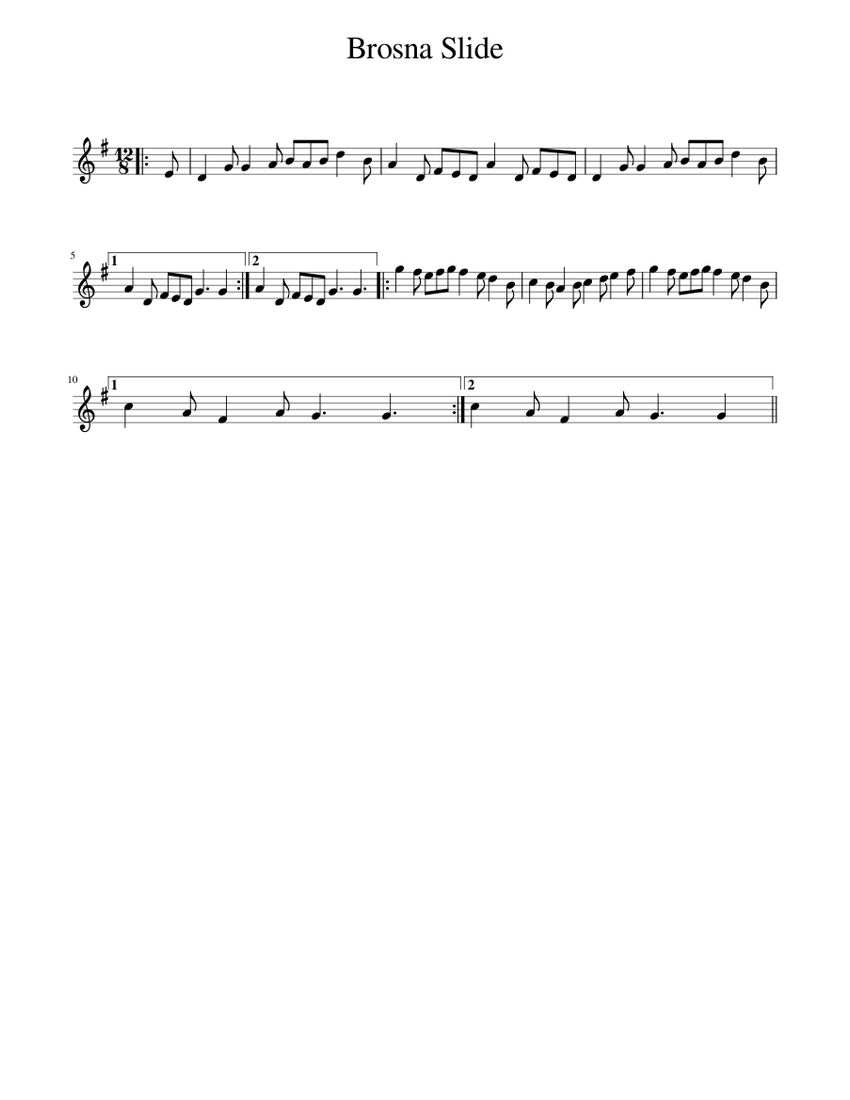 Brosna Slide Sheet Music for Piano (Solo) easy | MuseScore.com