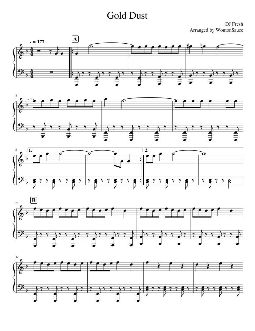 Gold dust - Tori Amos Sheet music for Piano (Solo) Easy | Musescore.com