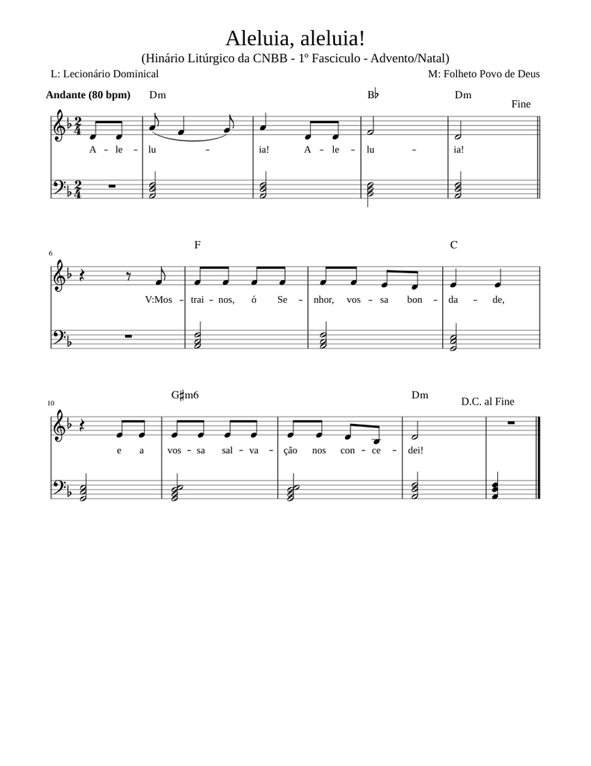 Aleluia, aleluia! – Folheto Povo de Deus Aleluia, aleluia! advento ...