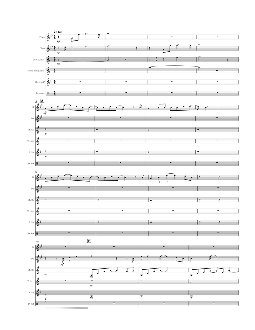 Speechless Sheet music for Flute, Oboe, Clarinet in b-flat, Saxophone ...