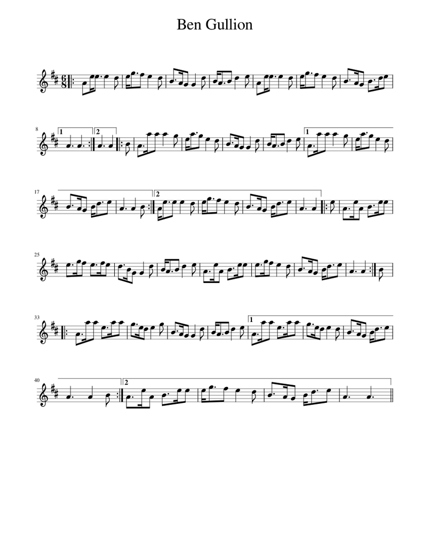 Ben Gullion Sheet music for Piano (Solo) Easy | Musescore.com