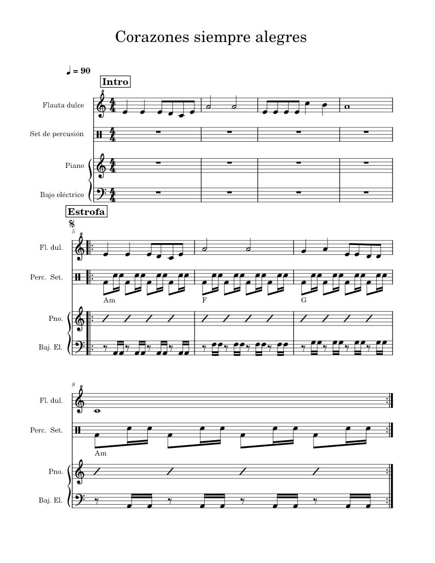 Corazones siempre alegres - piano tutorial