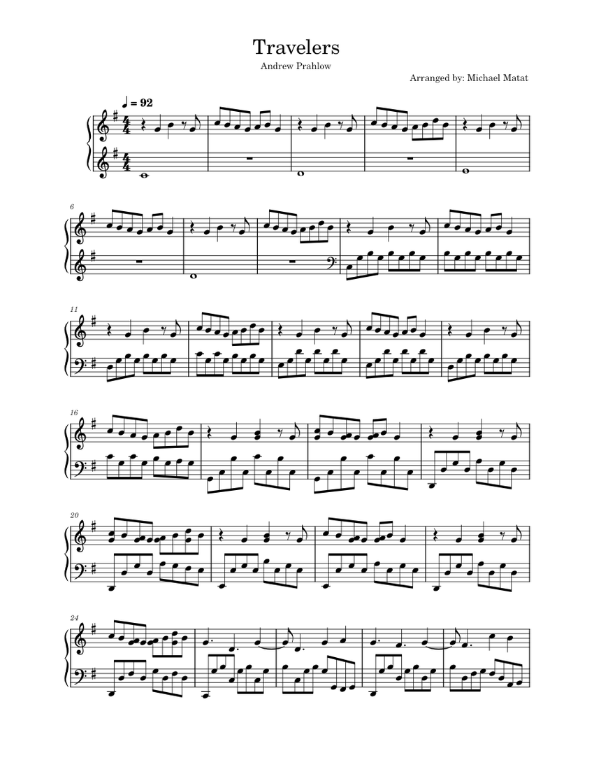 Travelers - Outer Wilds Sheet Music for Piano (Solo) | MuseScore.com