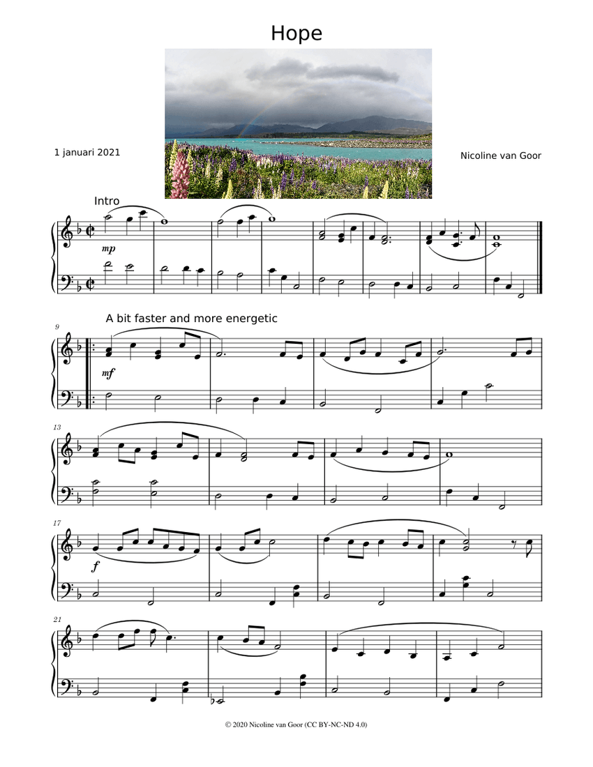 Hope - piano tutorial