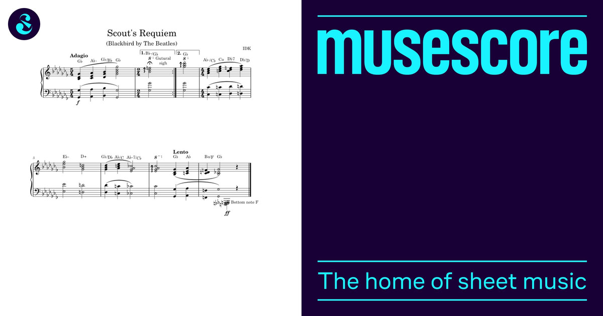 Scout's Requiem – Misc tunes Scout's Requiem Sheet music for Piano ...