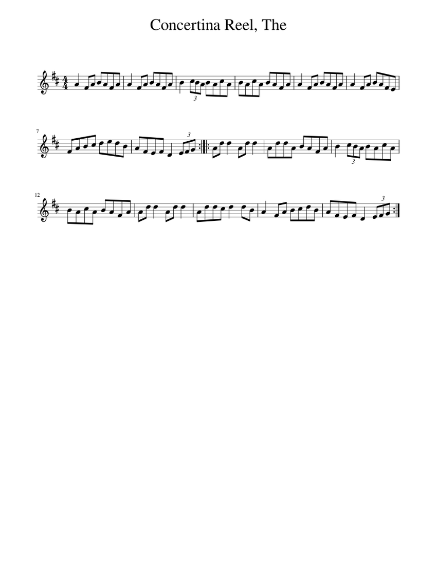 The Concertina Reel Sheet music for Piano (Solo) | Musescore.com