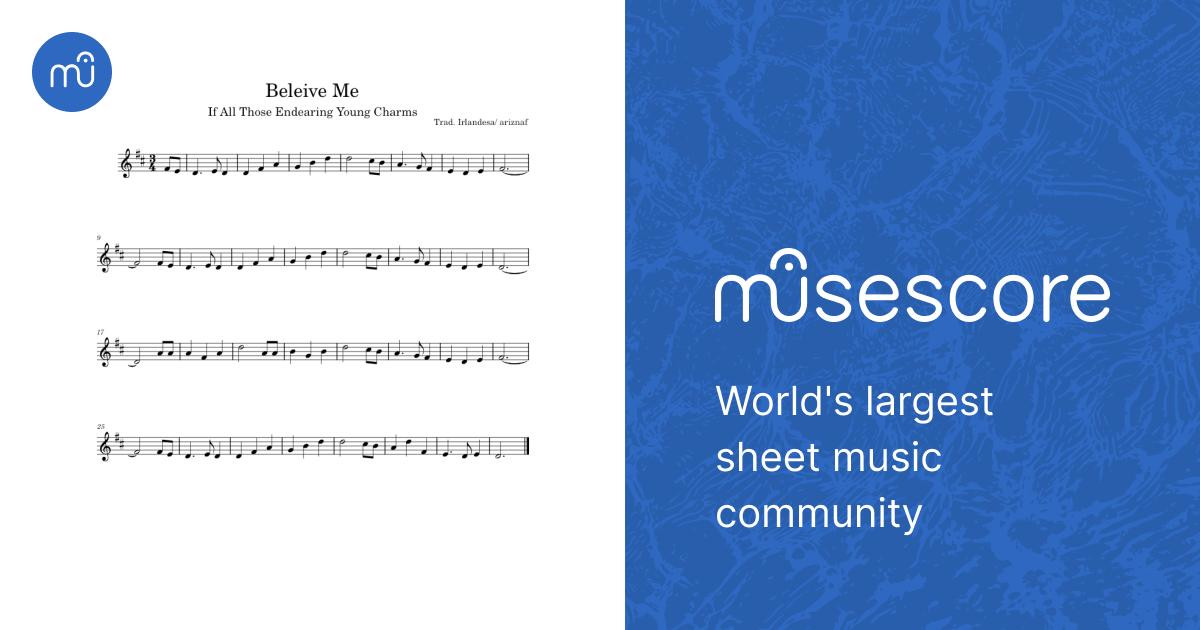 Believe Me in ReM - Trad. Irlandesa/ariznaf Sheet music for Flute (Solo ...