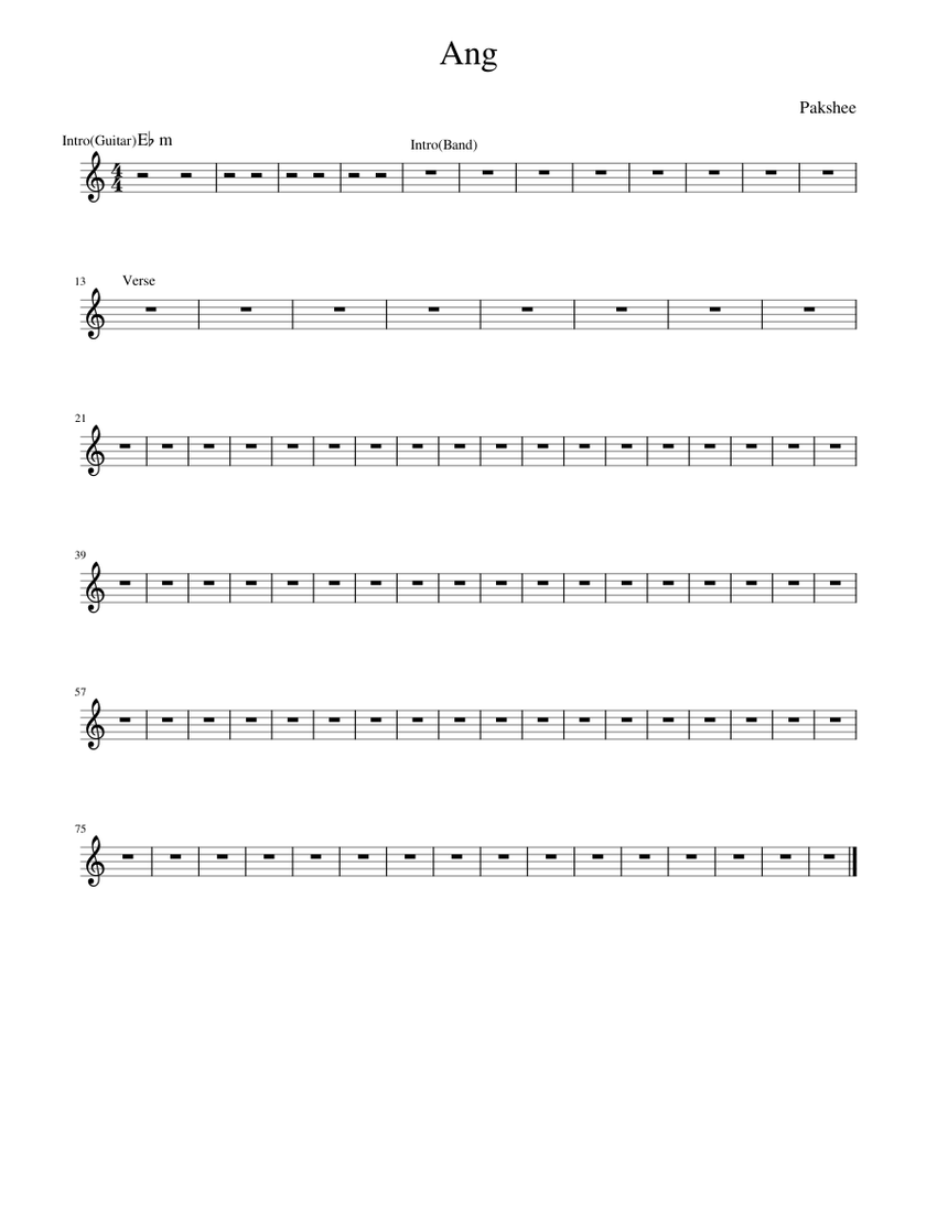 Ang Sheet music for Piano (Solo) Easy | Musescore.com