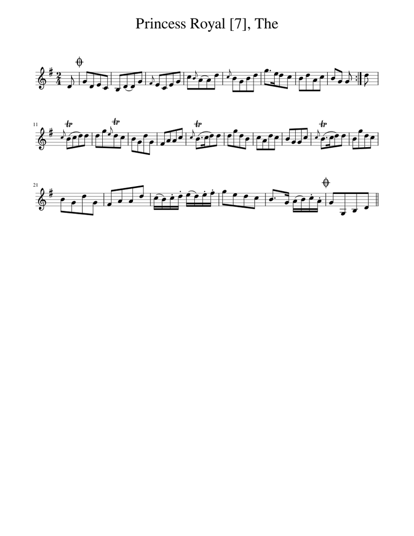 The Princess Royal Sheet music for Piano (Solo) Easy | Musescore.com