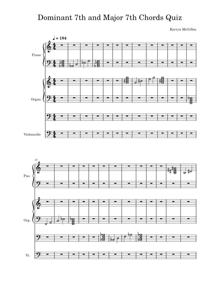Dominant 7th and Major 7th Chord Quiz – Kerryn McGillen Dominant 7th ...