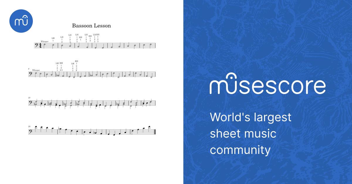 Bassoon Lesson Sheet Music for Bassoon (Solo) | MuseScore.com