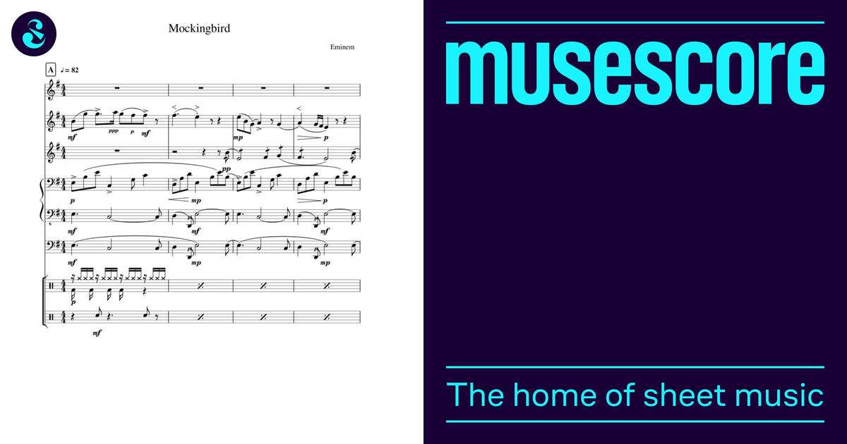 Mockingbird – Eminem Eminem Mockingbird Sheet Music for Piano, Violin ...
