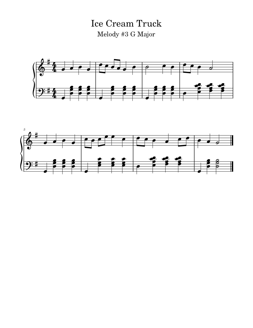 Ice Cream truck - Kwame Bennett Sheet music for Piano (Solo) Easy ...