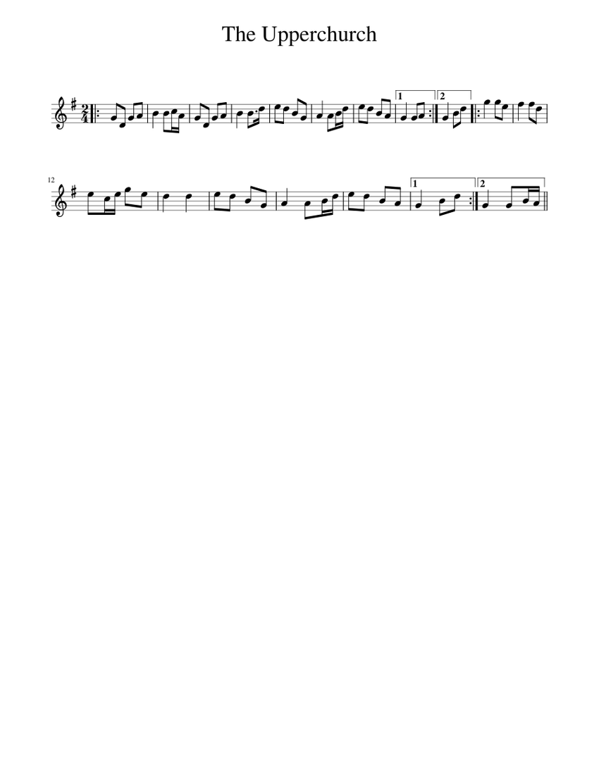 The Upperchurch Sheet music for Piano (Solo) Easy | Musescore.com
