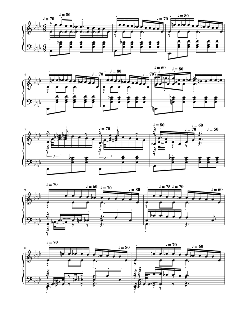 Schubert Auf Dem Wasser Zu Singen Op 72 D 774 Sheet music for Piano ...