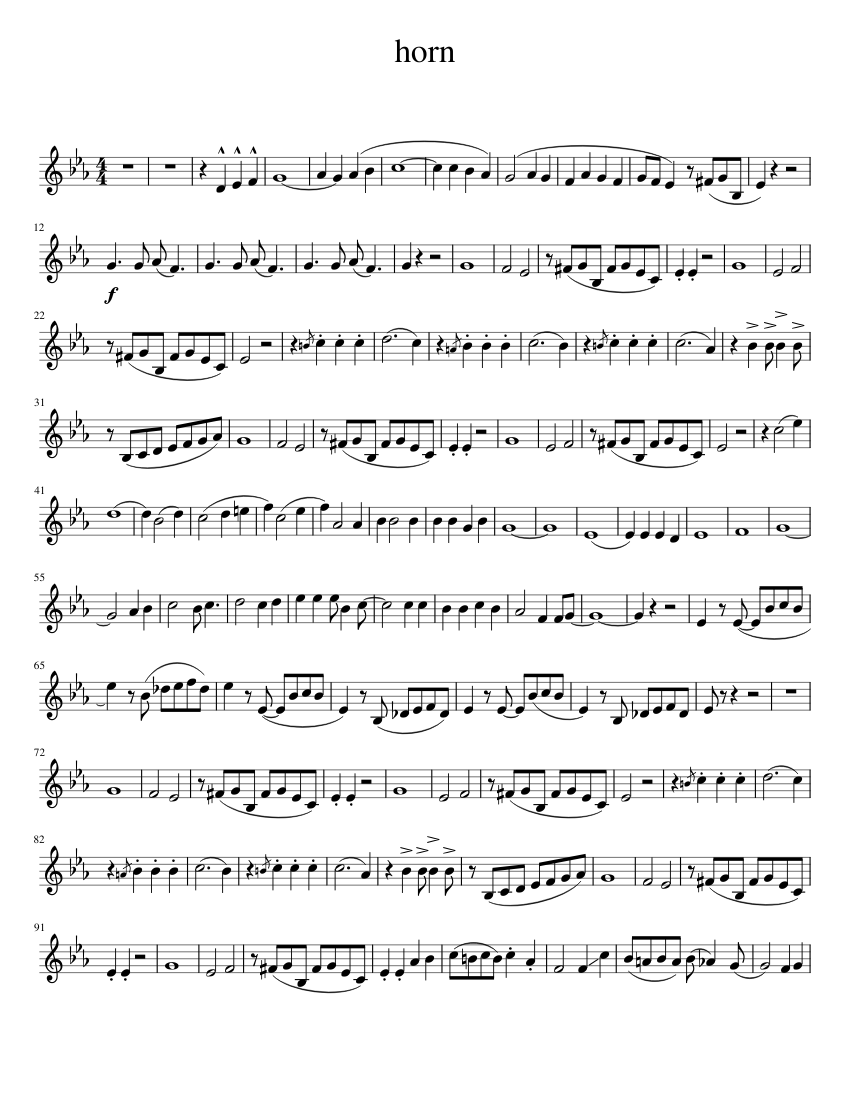 horn Sheet music for French horn (Solo) | Musescore.com