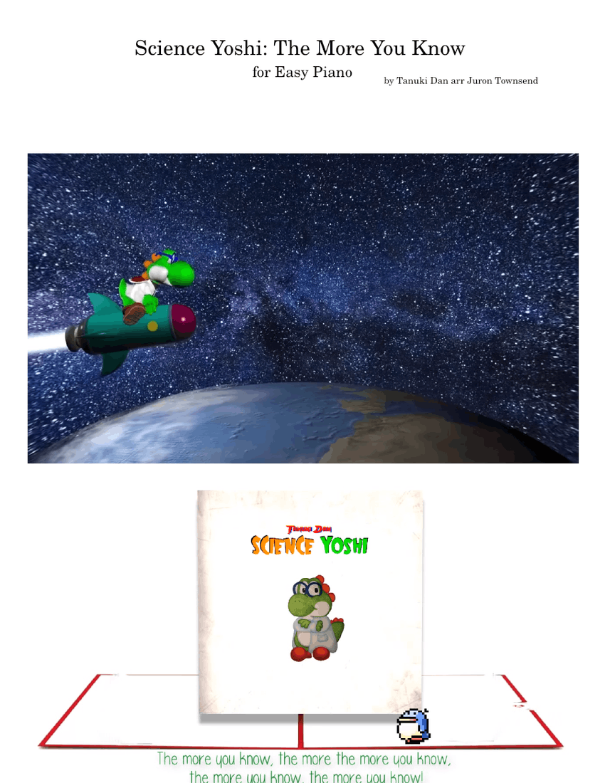 Science Yoshi: The More You Know - Easy - piano tutorial