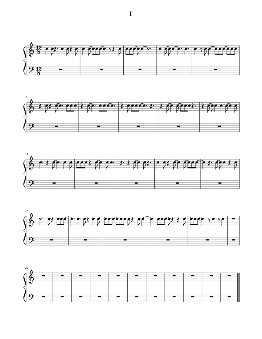 r Sheet music for Piano (Solo) | Musescore.com