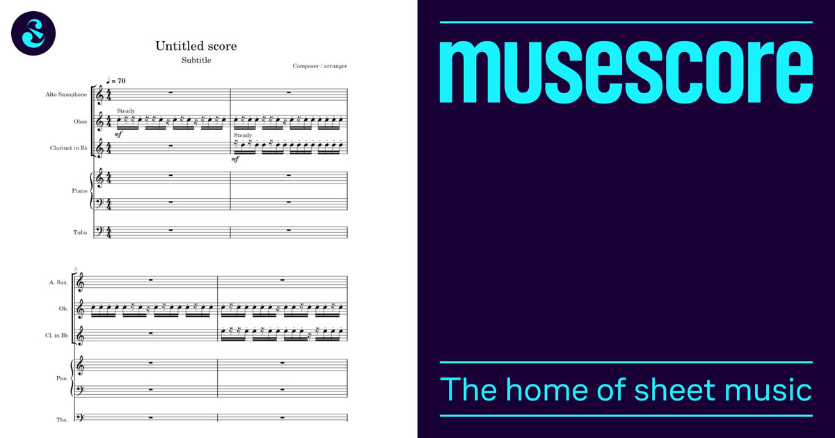 Around My World in 30 Days Sheet music for Piano, Tuba, Oboe, Saxophone ...