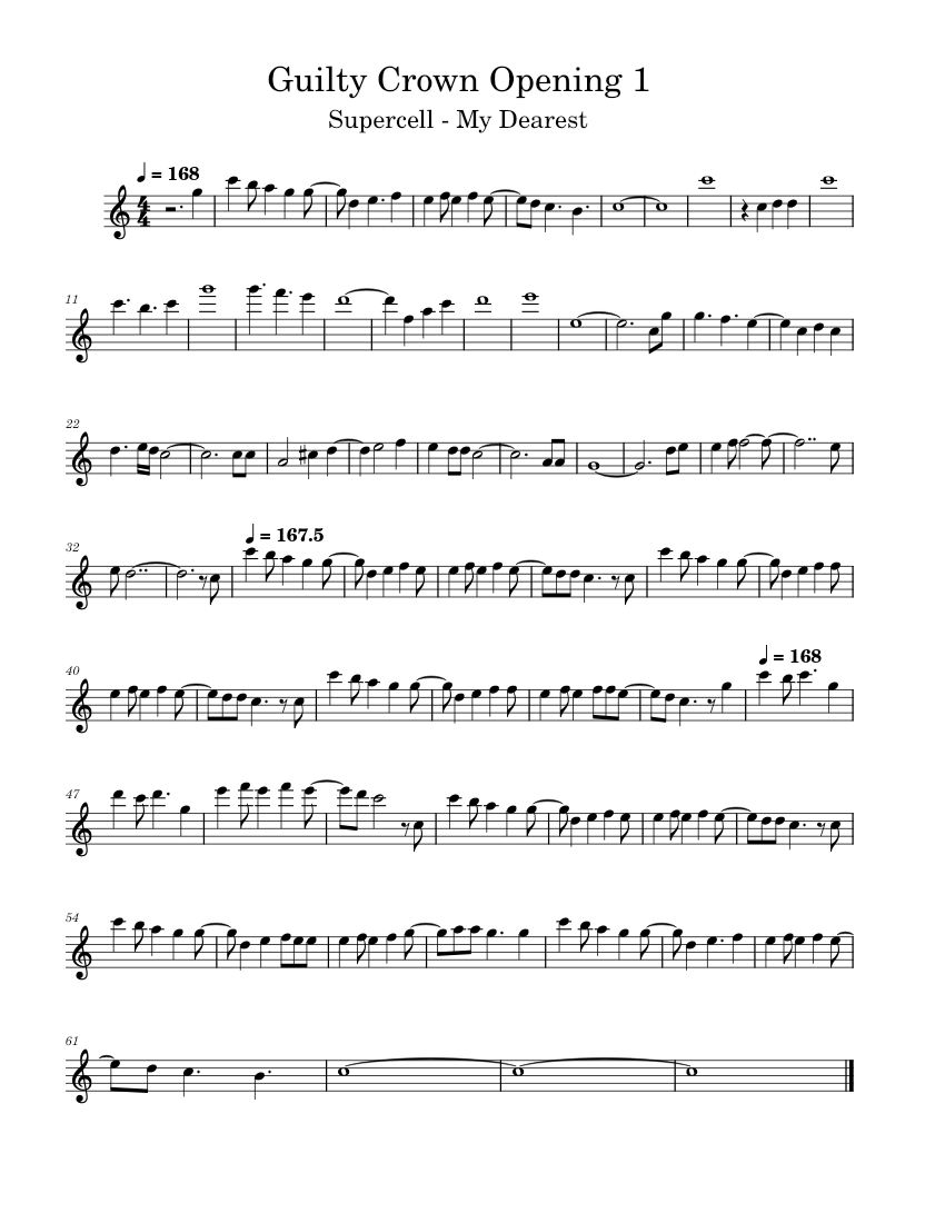 guilty crown op piano tutorial