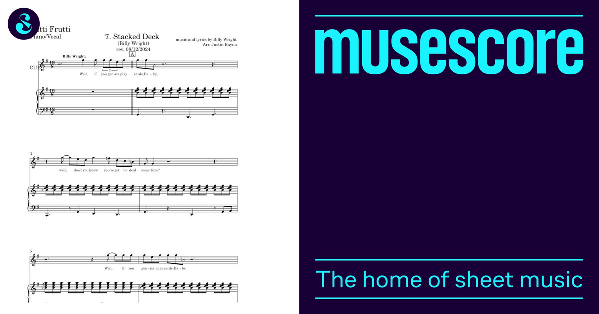 07 - Stacked Deck - PIANO-VOCAL Sheet music for Piano, Synthesizer ...