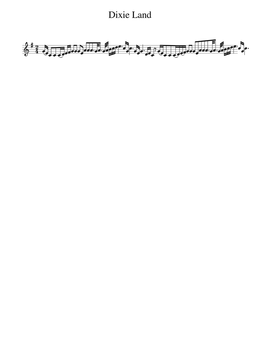Dixie Land Sheet music for Piano (Solo) Easy | Musescore.com