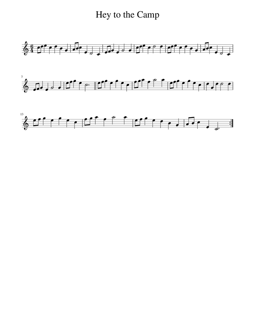 Hey to the Camp Sheet music for Piano (Solo) Easy | Musescore.com
