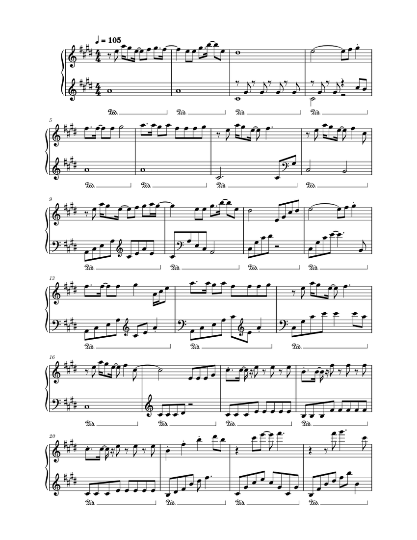 Kingdom Hearts - Sanctuary - Passion: After Battle - Kyle Landry Cover Sheet music for Piano ...