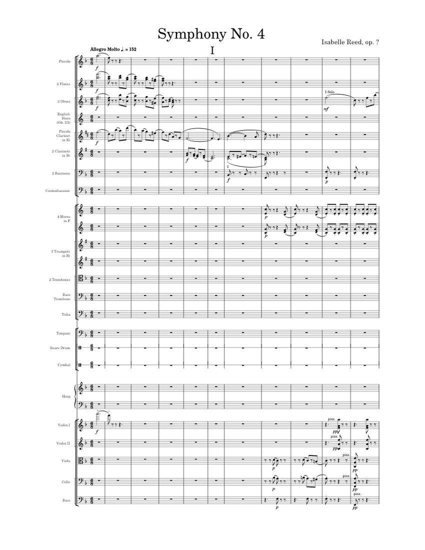 4th Symphony draft [WIP] Sheet music for Trombone, Tuba, Trombone bass ...