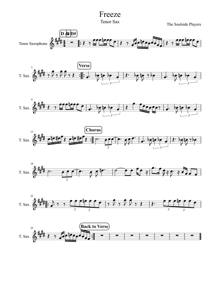 Freeze - piano tutorial