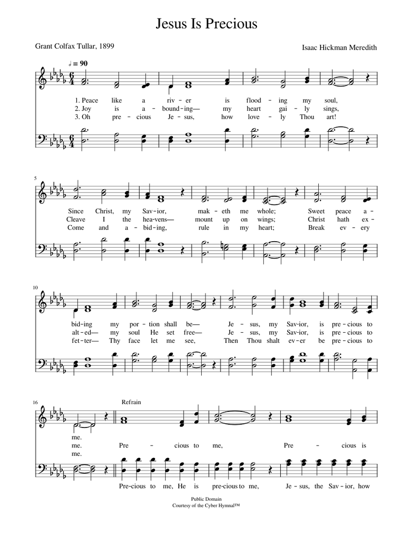 Jesus is precious - Isaac H. Meredith Sheet Music for Piano (Piano Duo ...