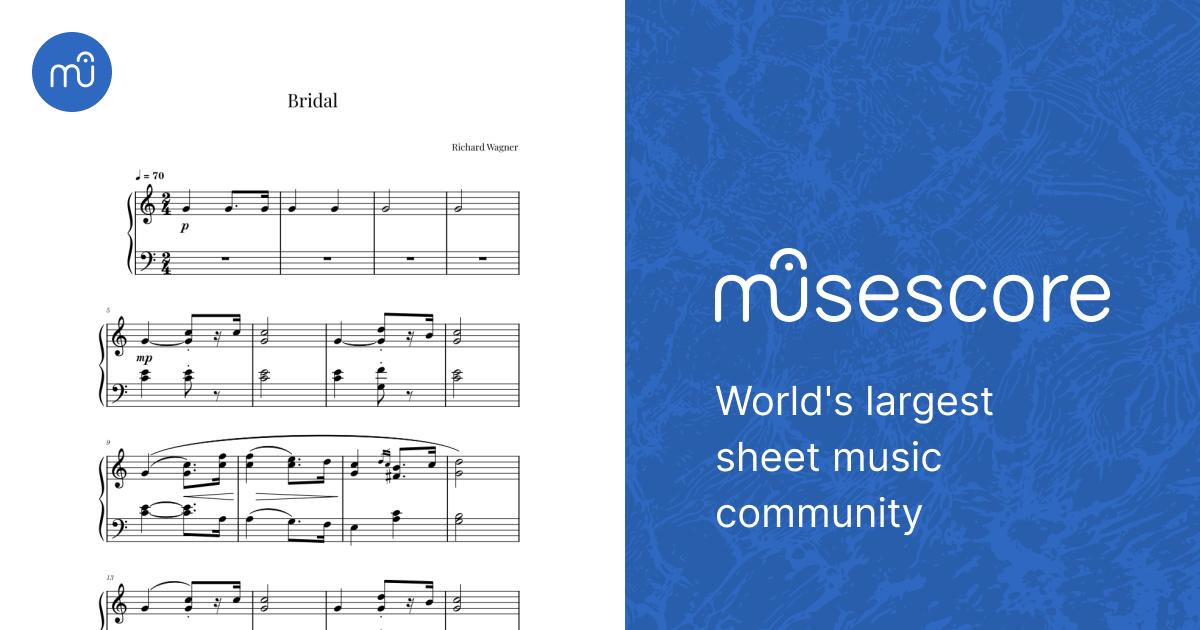 Bridal Chorus (Wedding March), Richard Wagner, For Violin & Piano ...