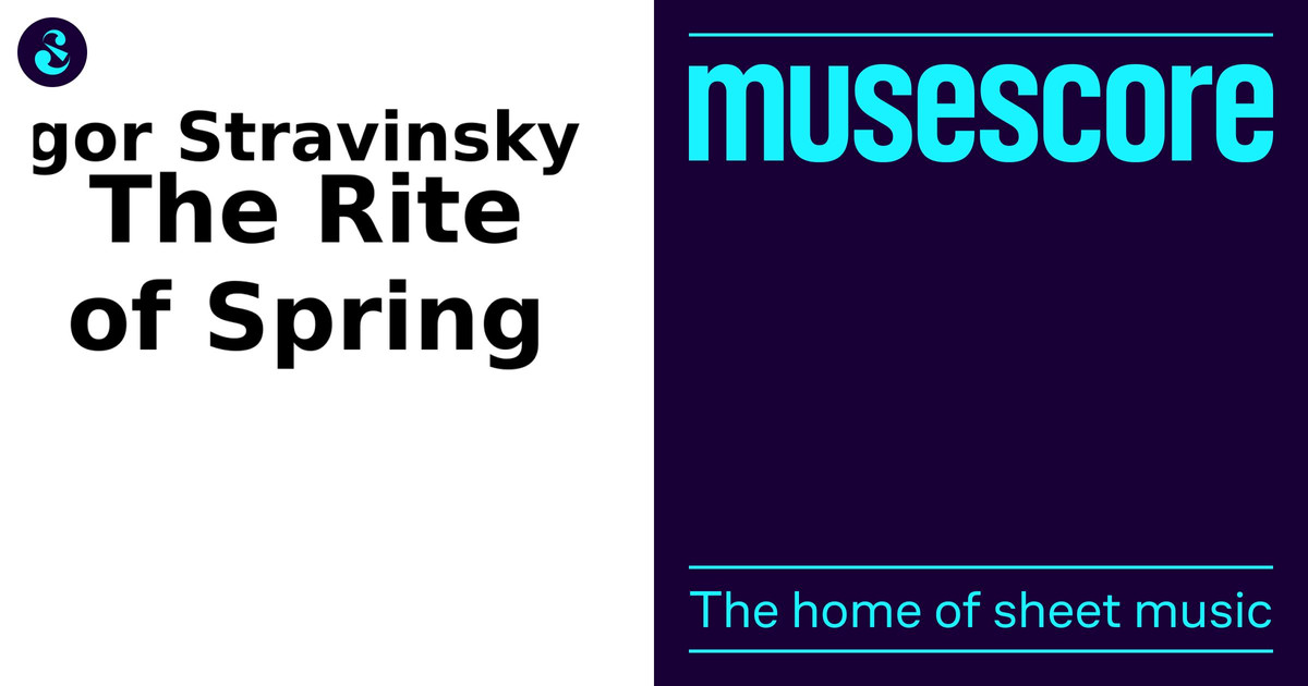 Rite of Spring cover Sheet music for Tuba, Trombone tenor, Flute ...