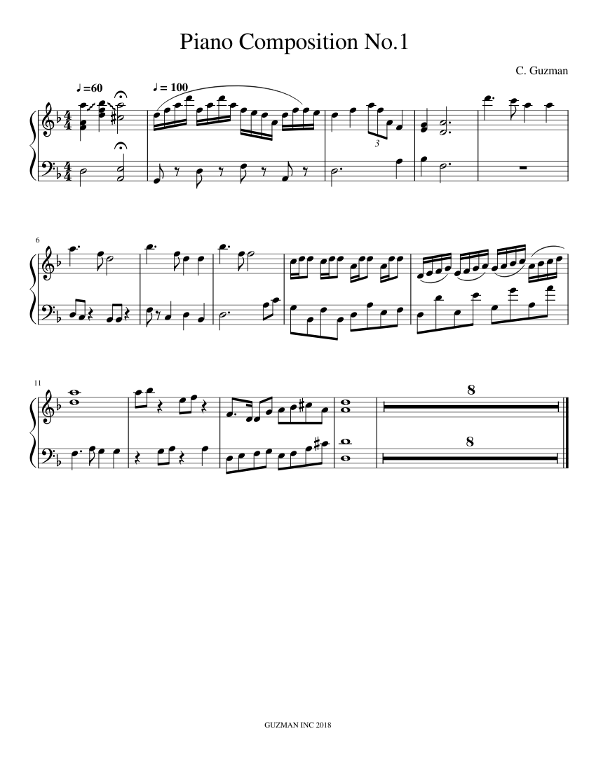 Piano comp Sheet music for Piano (Solo) Easy | Musescore.com