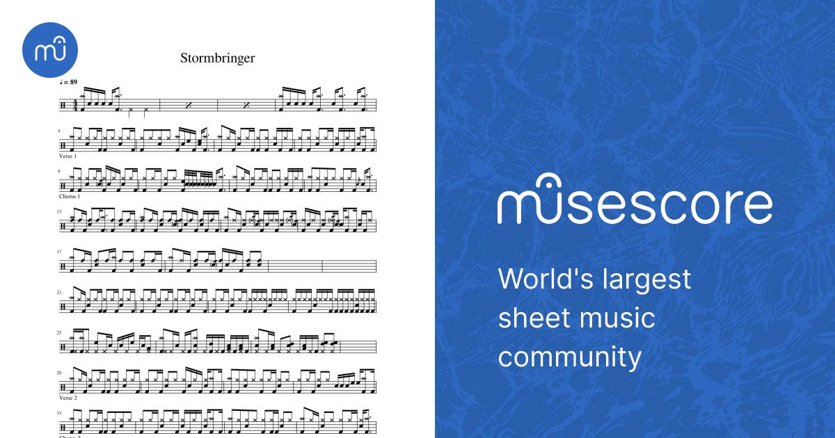 Stormbringer Sheet Music for Drum group (Solo) | MuseScore.com