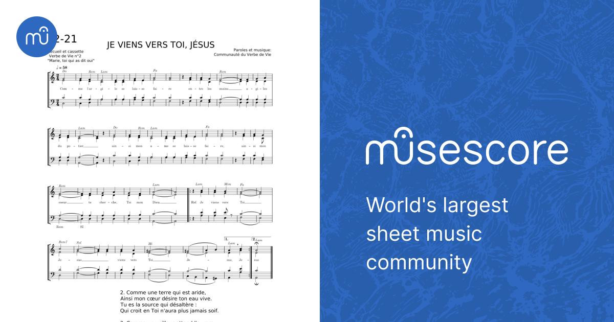 JE VIENS VERS TOI, JÉSUS Sheet music for Vocals (Choral) | Musescore.com