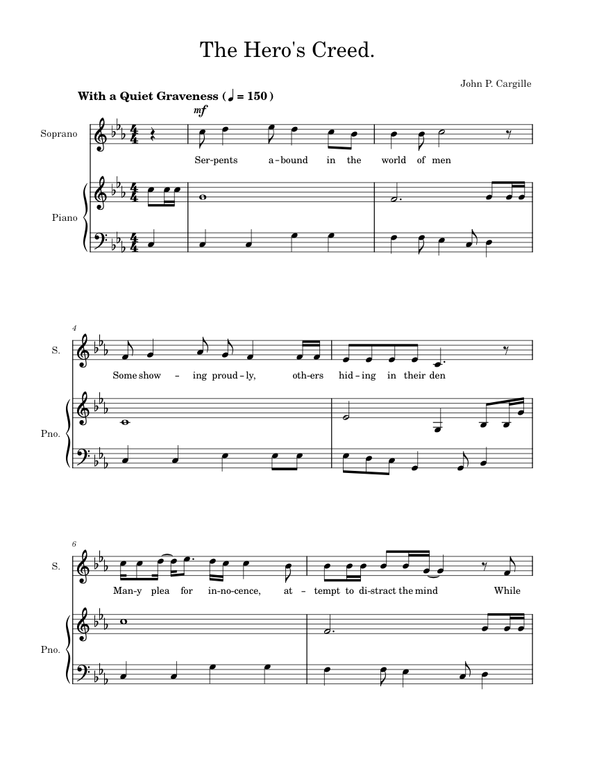 The Hero's Creed. - piano tutorial