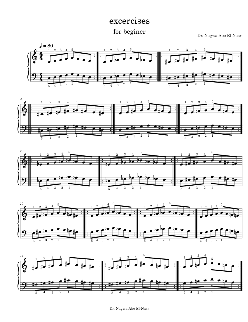 Technique Excercises Chreste Piano Tutorial 