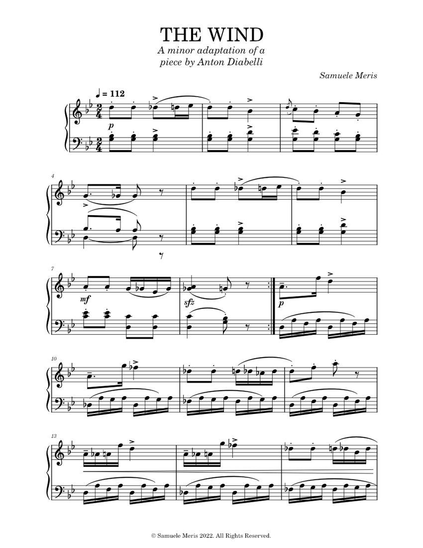 The Wind Sheet music for Piano (Solo) | Musescore.com