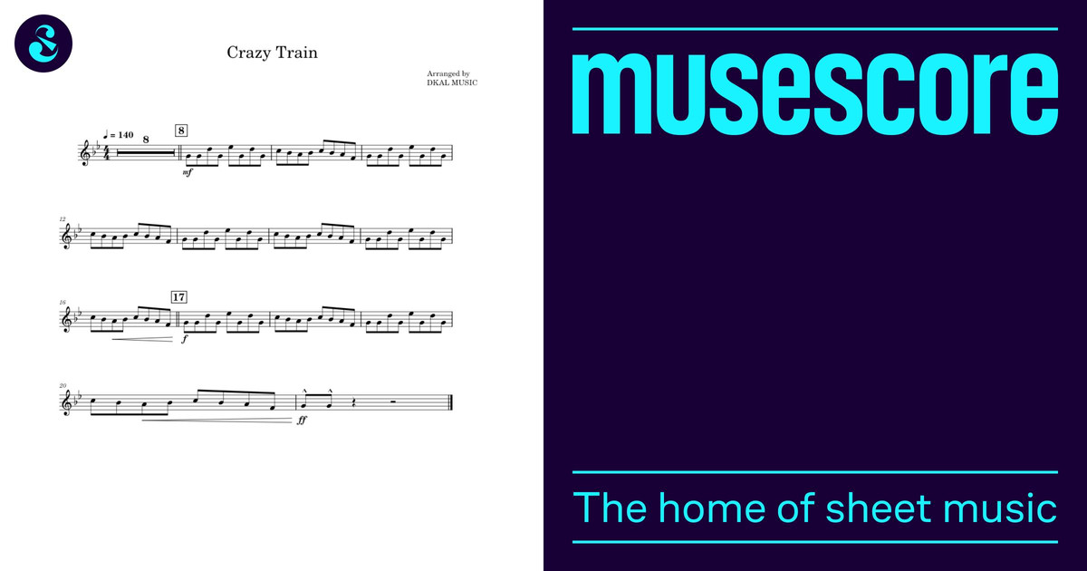 Crazy train Sheet Music for Flute piccolo (Solo) | MuseScore.com