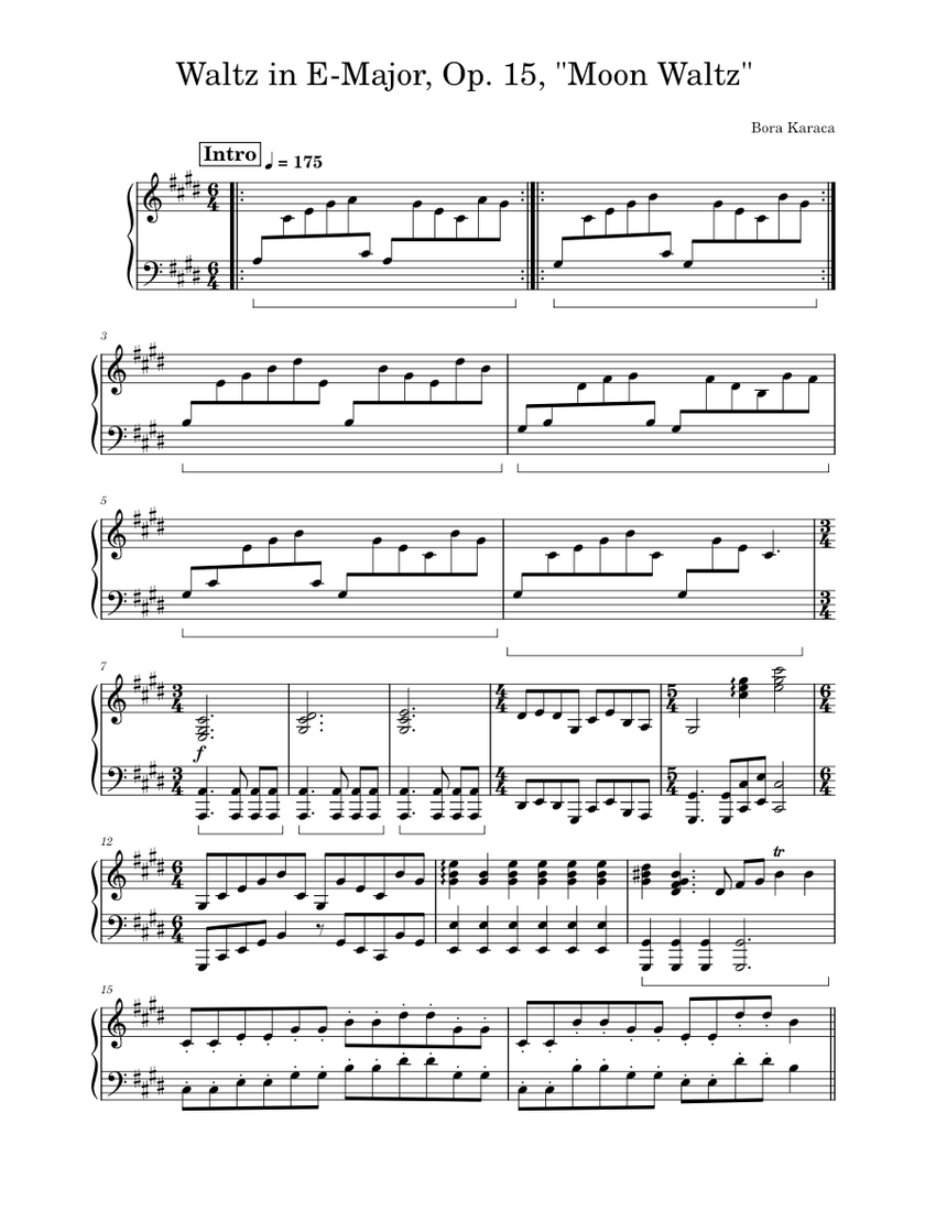 Moon Waltz – Cojum Dip Sheet Music for Piano (Solo) | MuseScore.com