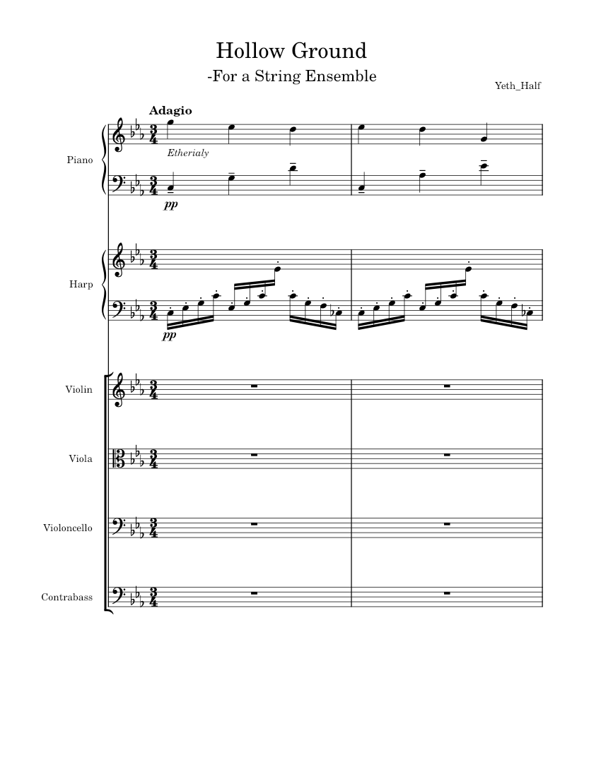 Hollow Ground Sheet music for Piano, Contrabass, Violin, Viola & more ...