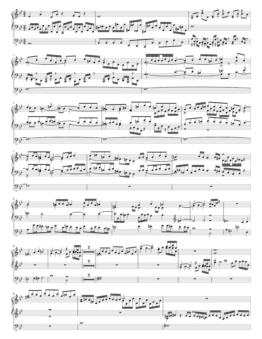 Bach opera omnia Sheet Music for Organ (Solo) | MuseScore.com